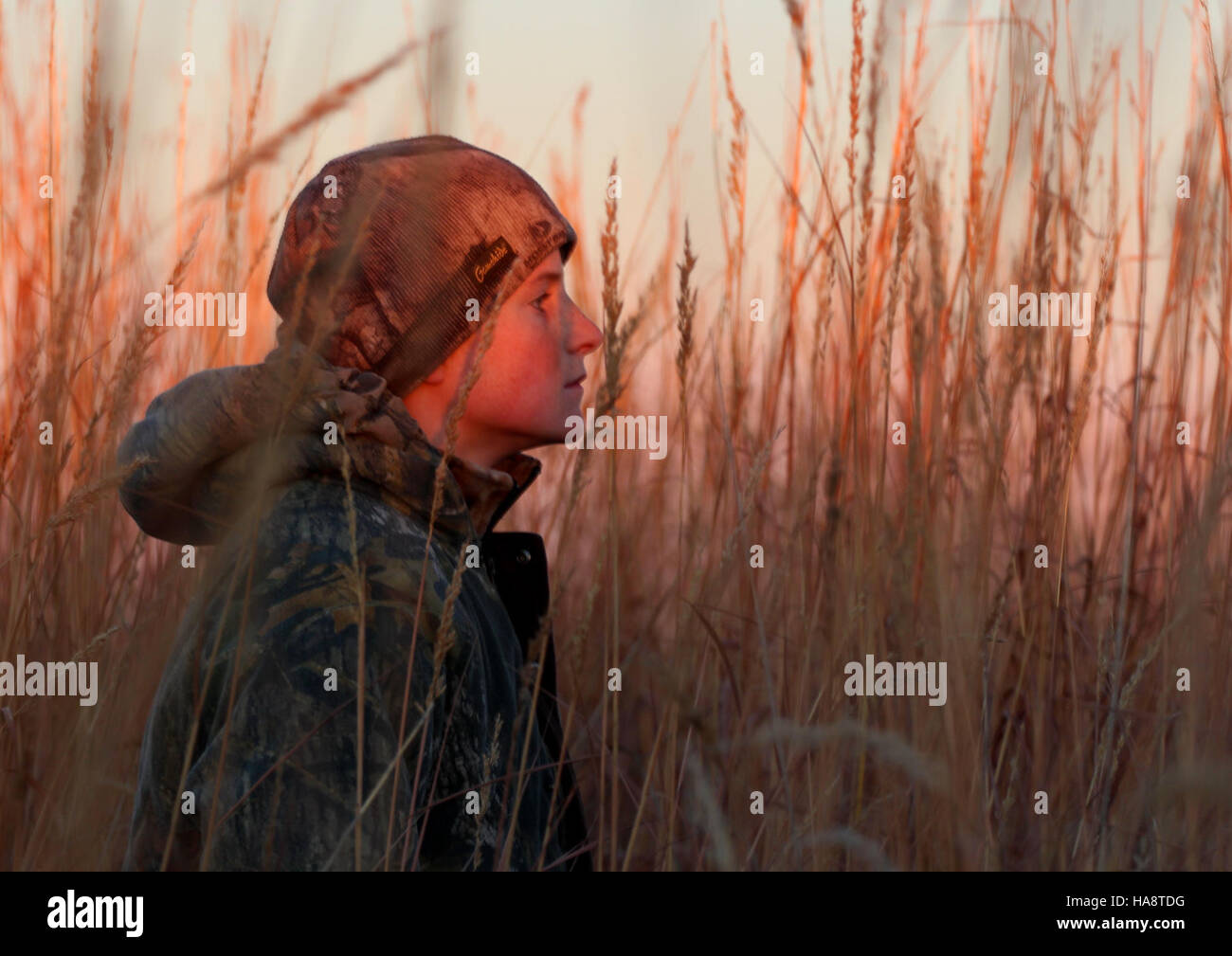A youth hunter at Kirwin National Wildlife Refuge participates in a ...