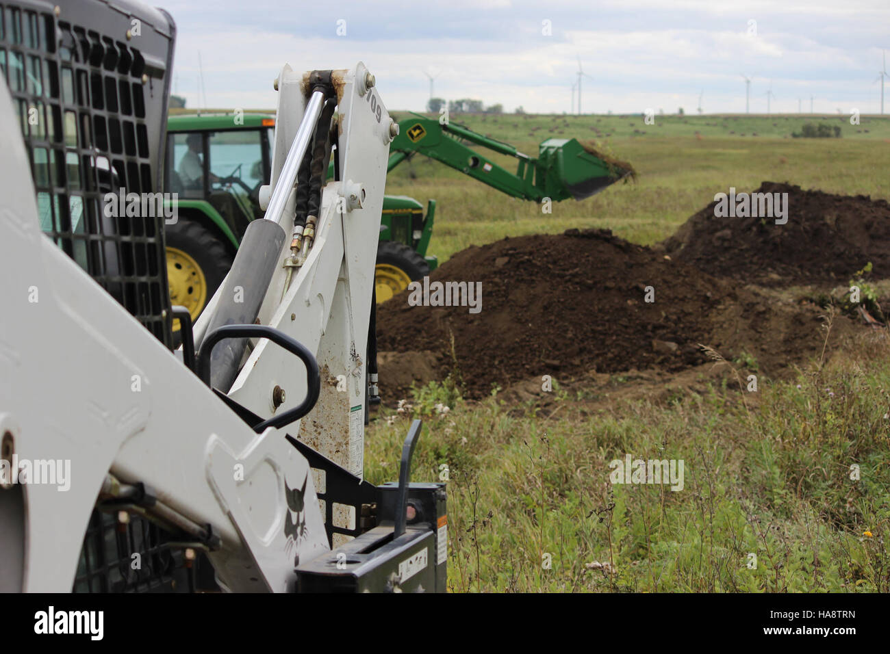 This image shows an excavation site within a national park, where ...