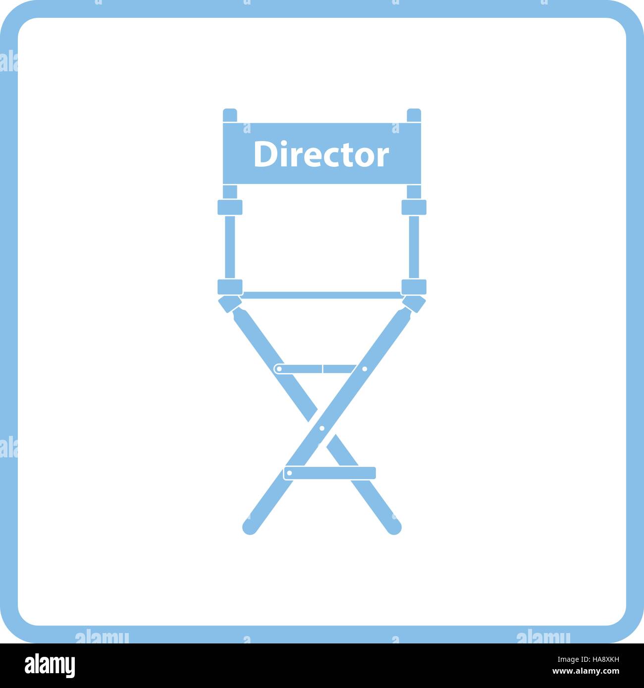 Director chair icon. Blue frame design. Vector illustration Stock ...