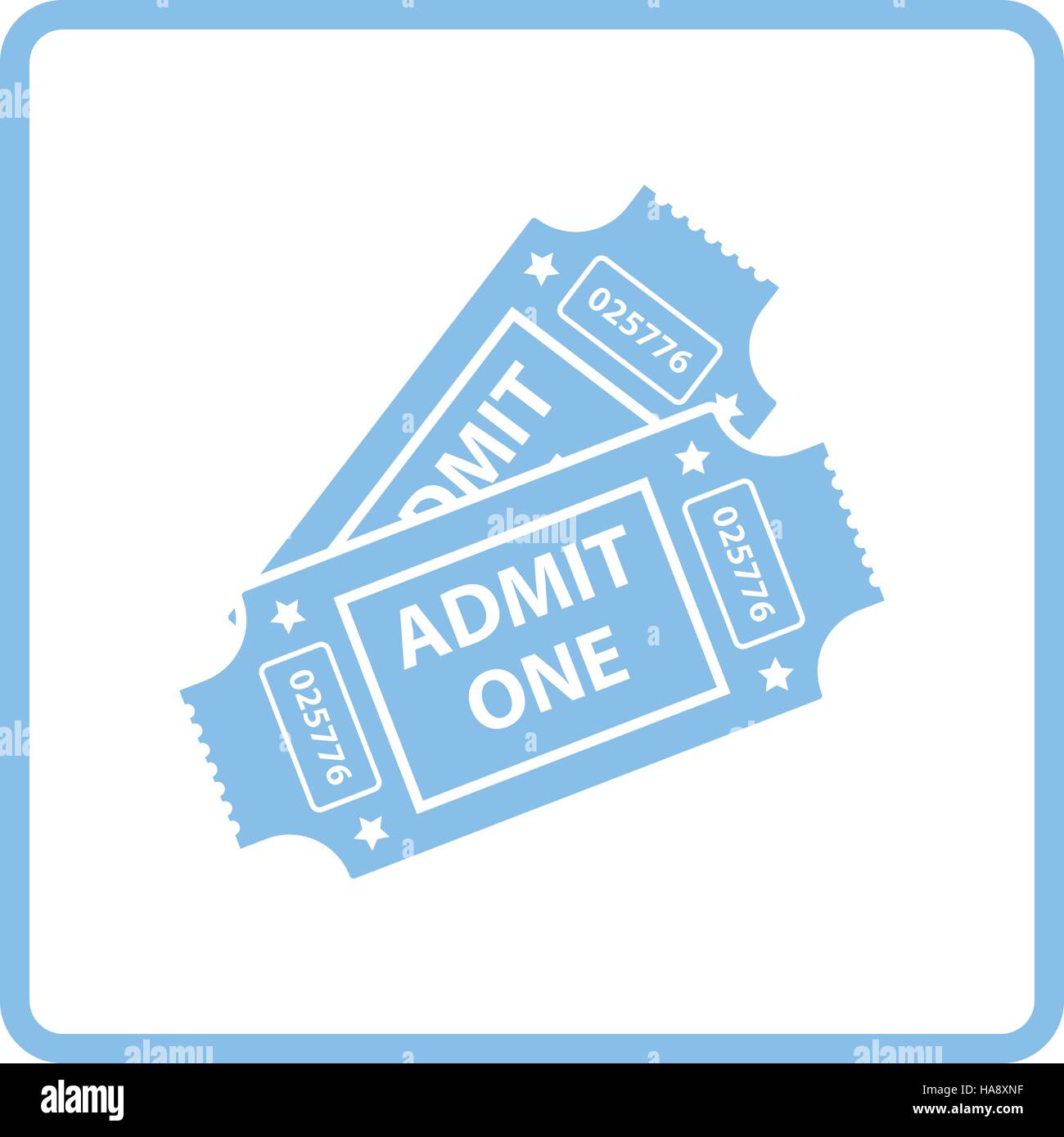 One single cinema ticket vector hi-res stock photography and images - Alamy