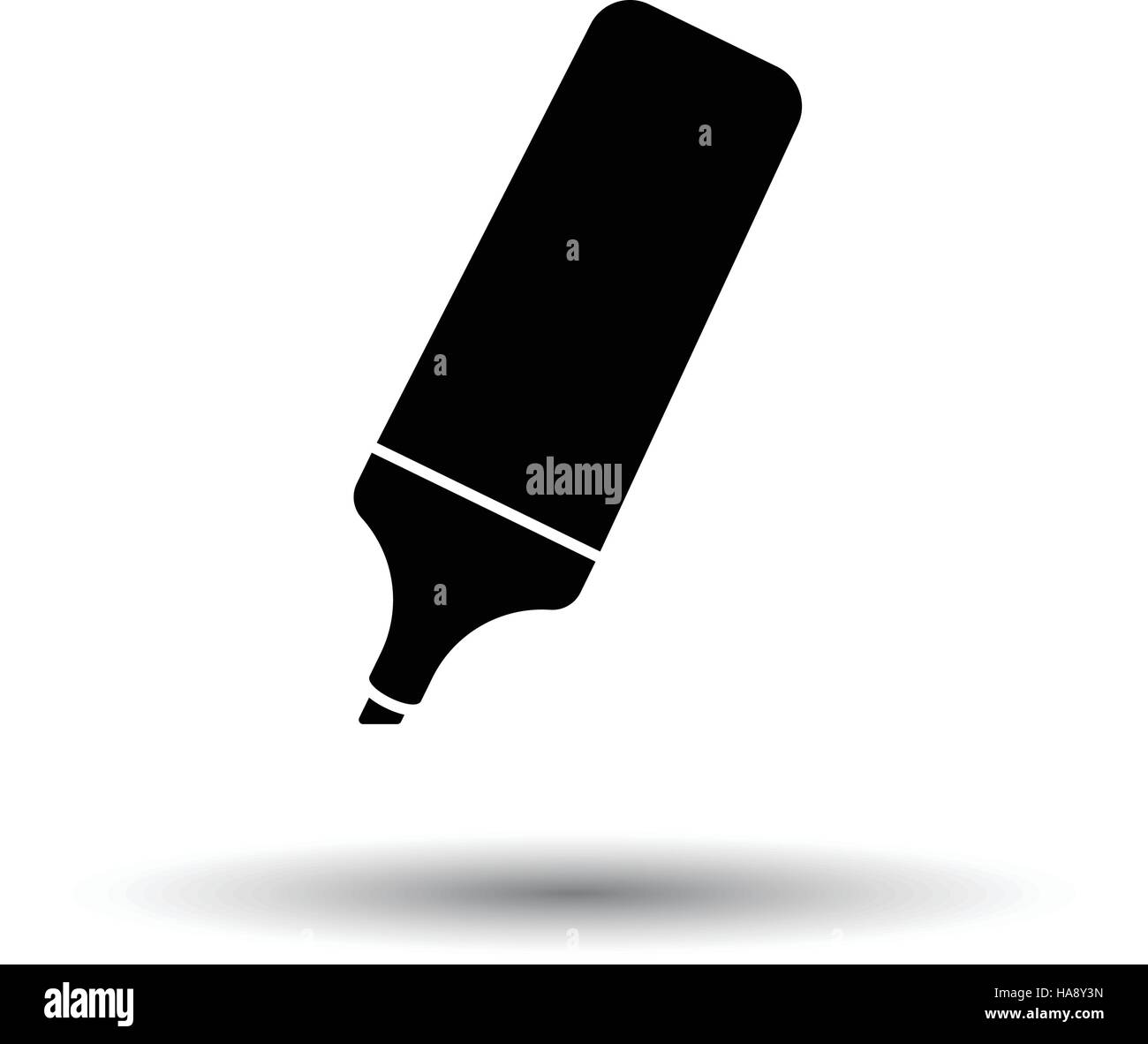 Marker icon. White background with shadow design. Vector illustration ...