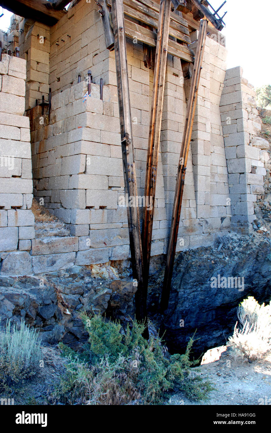A historic shaft opening in Nevada, managed by the Bureau of Land ...