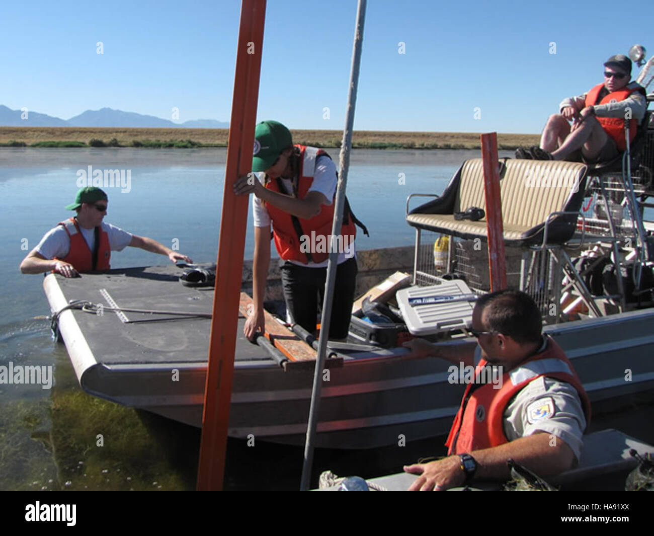 The installation of boundary signs in wetland areas of national parks ...