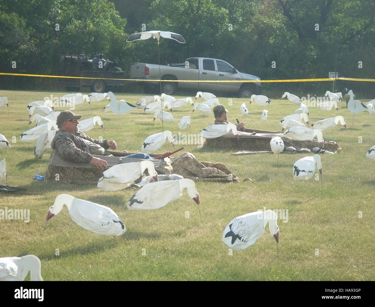 A photo from the 2011 Greenwing Day, showing a Game Warden scenario ...