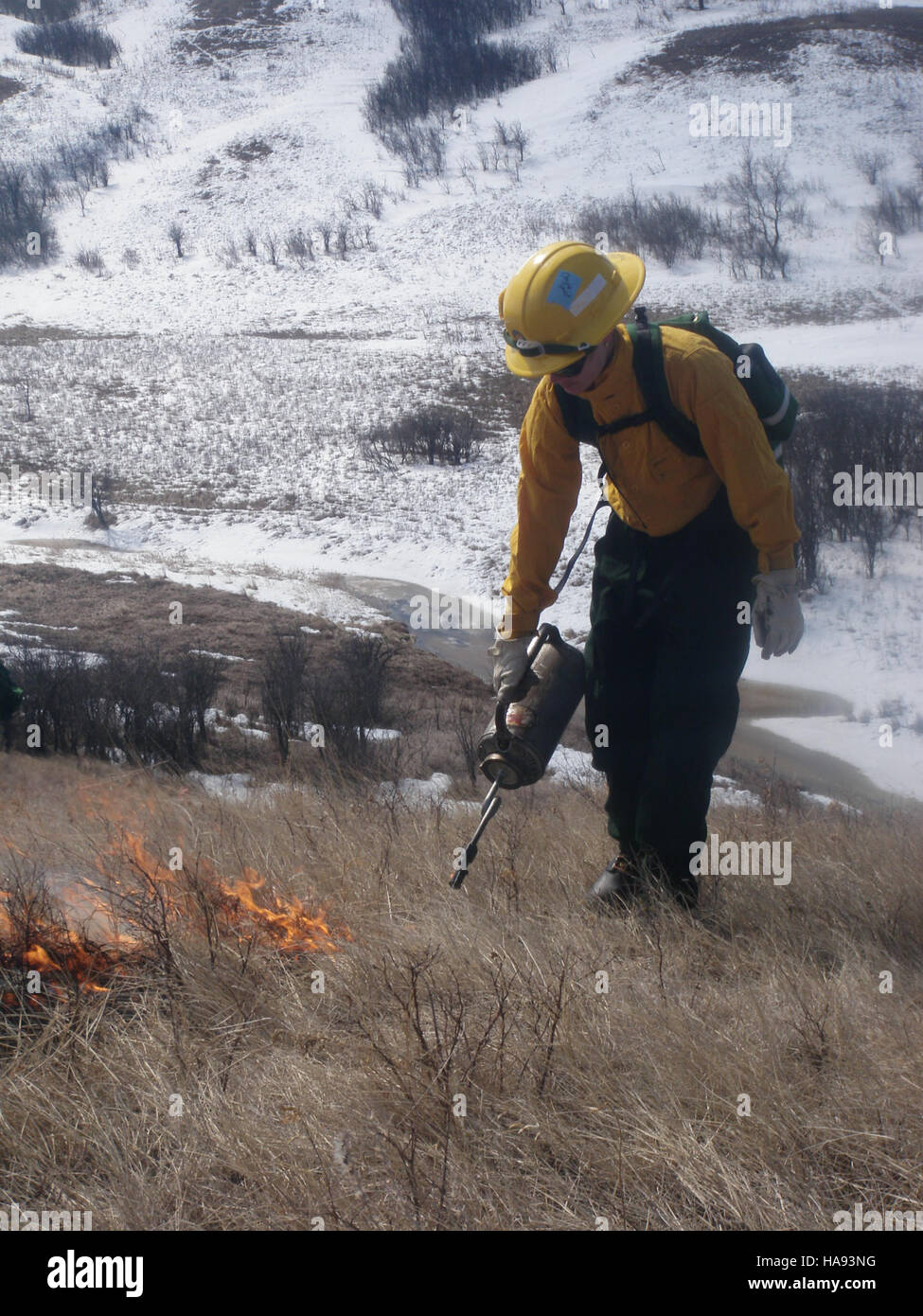The USFWS Western ND Fire District conducts prescribed fires as part of ...