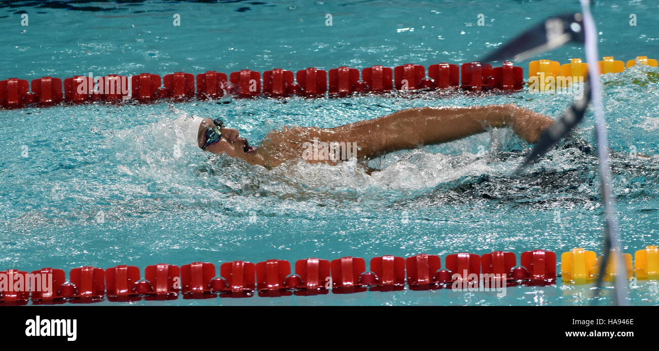 Hong Kong, China - Oct 29, 2016. American competitive swimmer LIANG ...
