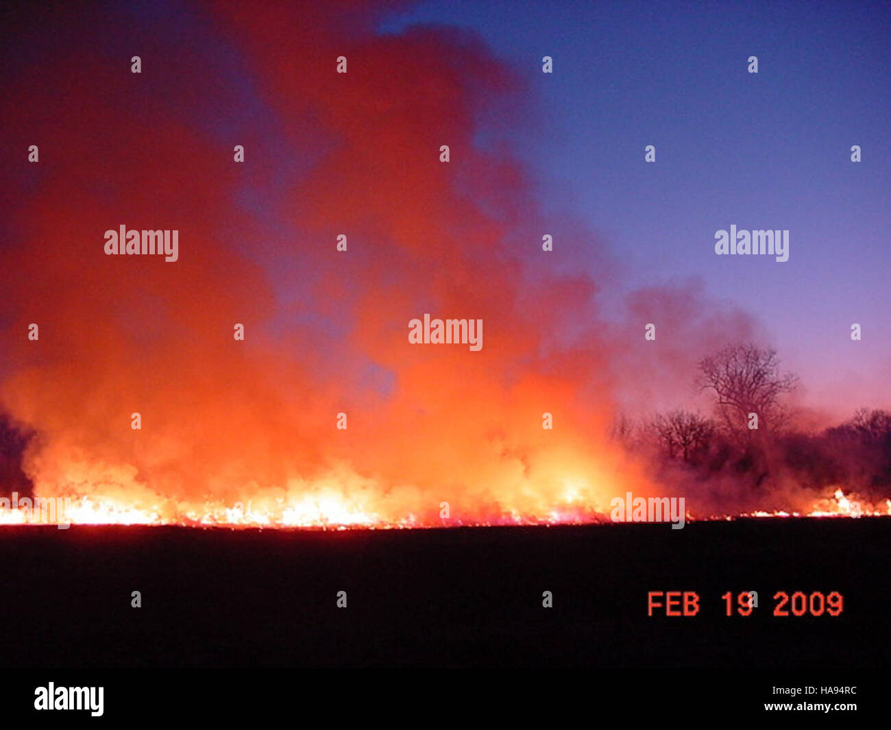 A fire at Sunset National Park, managed by the U.S. Fish and Wildlife ...