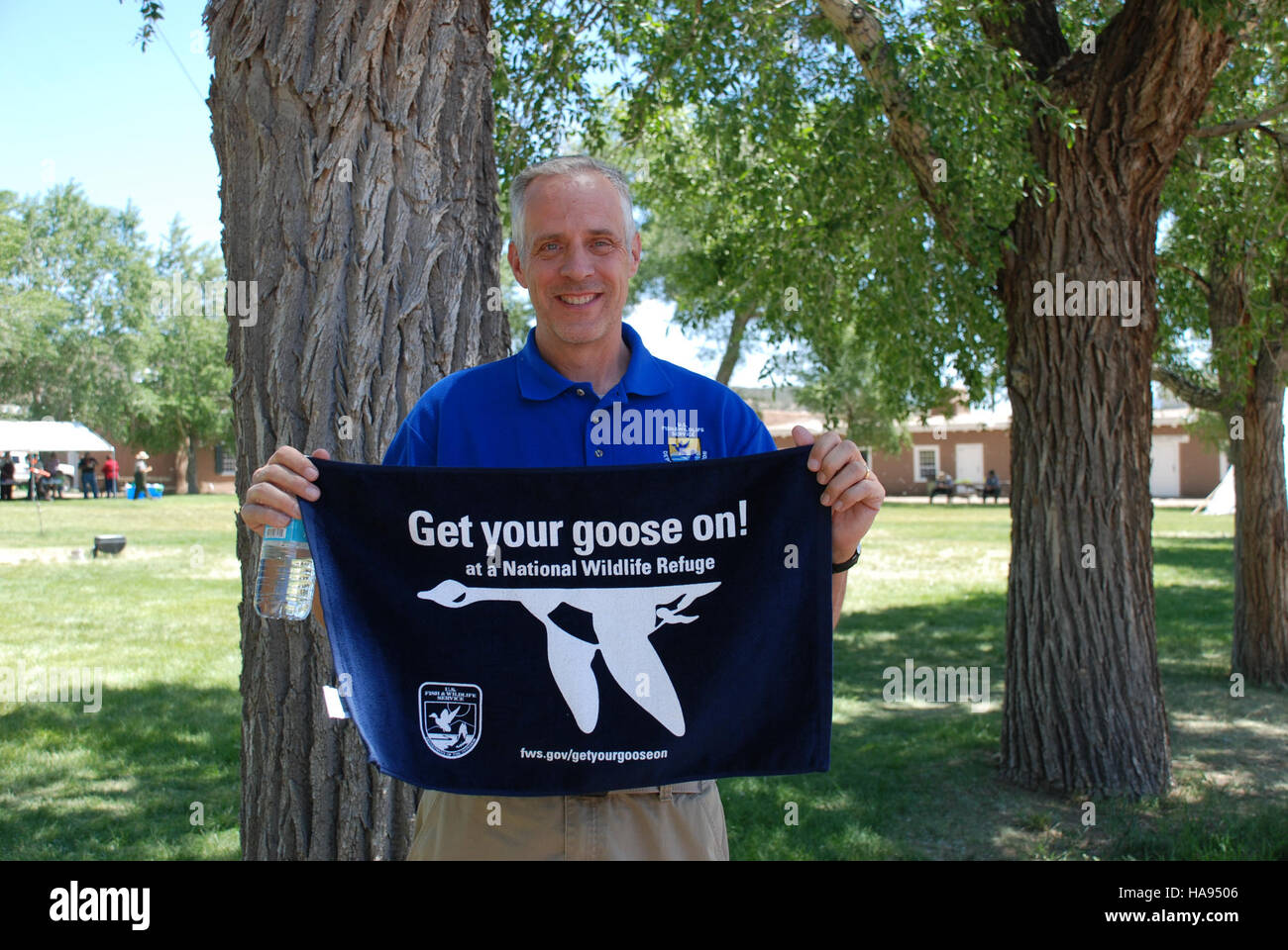 Steve Guertin, a key figure in wildlife conservation, is shown engaging ...