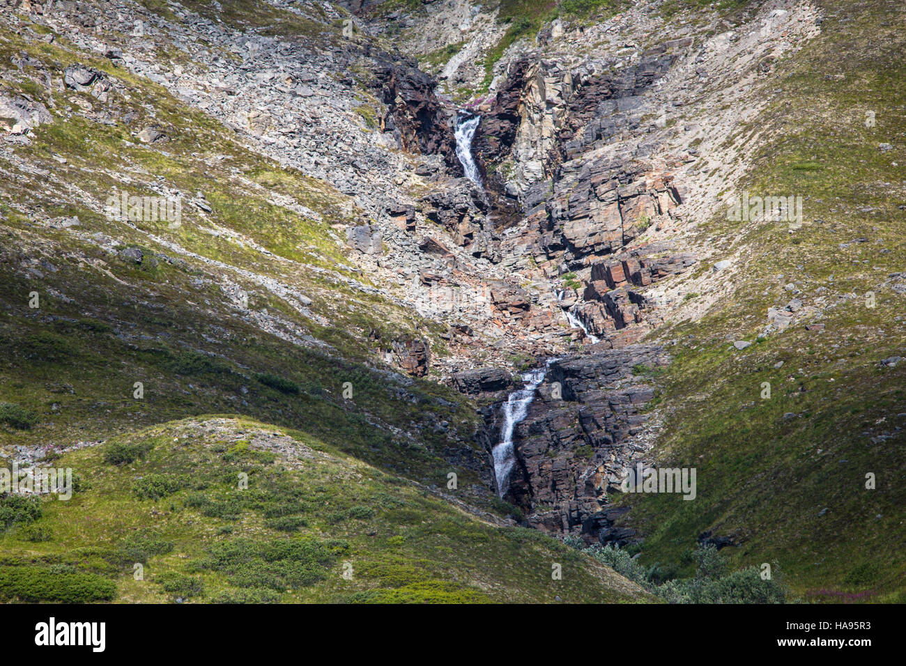 The waterfalls along the aqueduct in Alaska offer stunning views of the ...