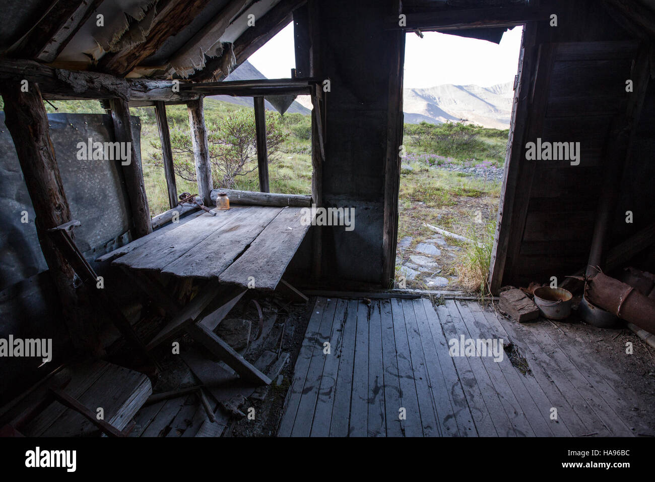Inside the Bremner Structures, located in Alaska’s national parks ...