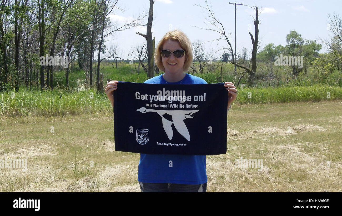 An image promoting goose-watching activities in a national park ...