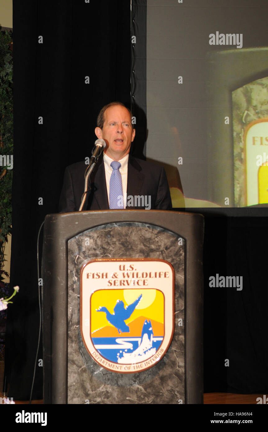 Photograph capturing opening remarks at a U.S. Fish and Wildlife ...