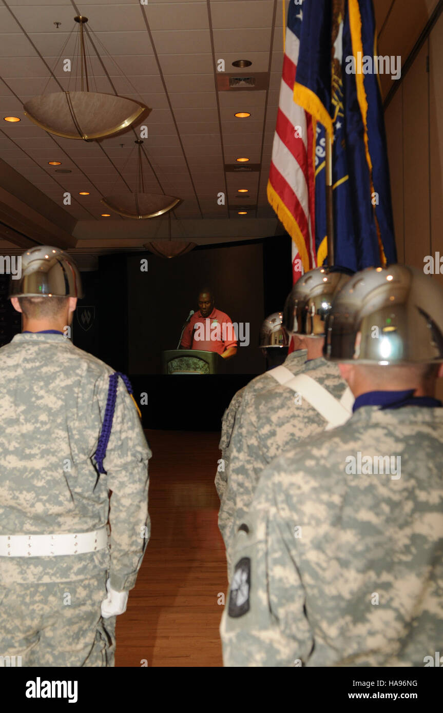 This image features the Presentation of Colors ceremony, a formal ...