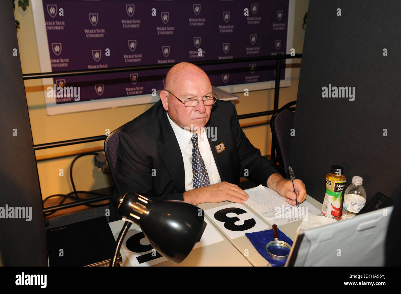 A photograph depicting the judging process at a wildlife conservation ...