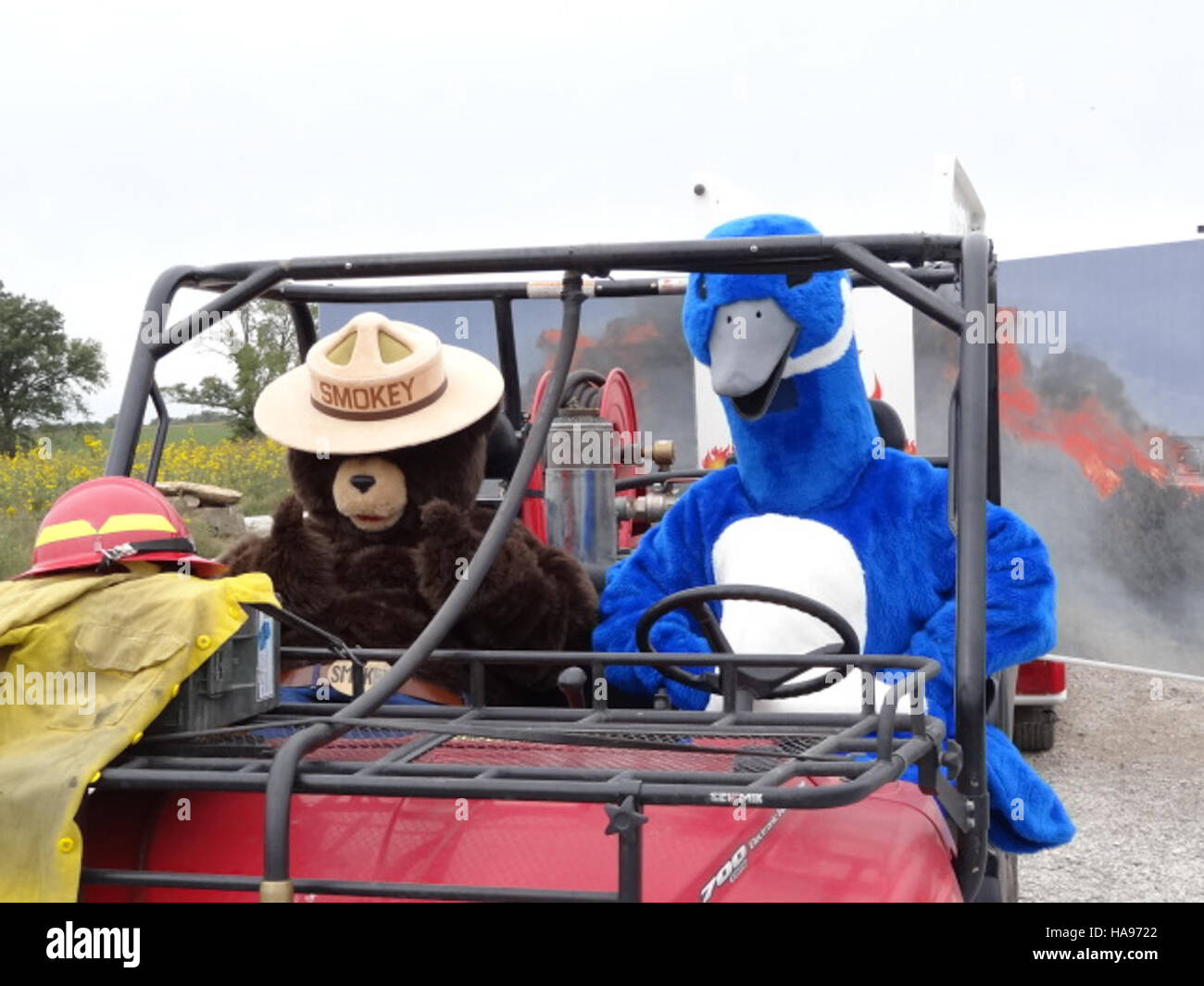 This image features Smokey Bear, a symbol of wildfire prevention ...