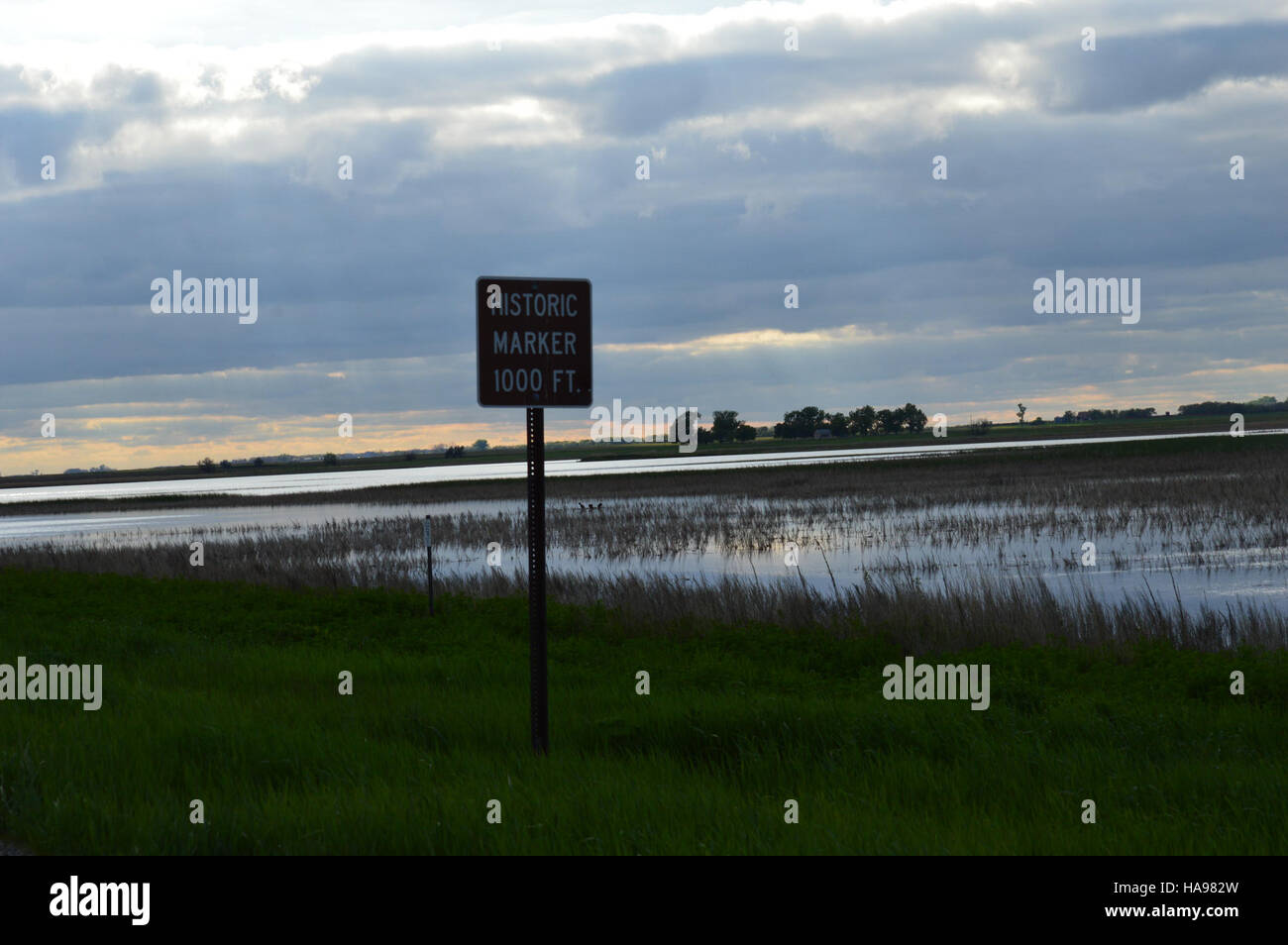 The *Historic Marker* sign is part of the U.S. Fish and Wildlife Service’s Mountain Prairie ...