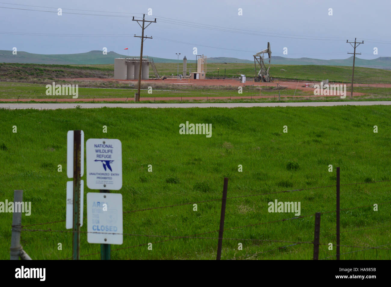 An image highlighting oil development in a national park, illustrating ...
