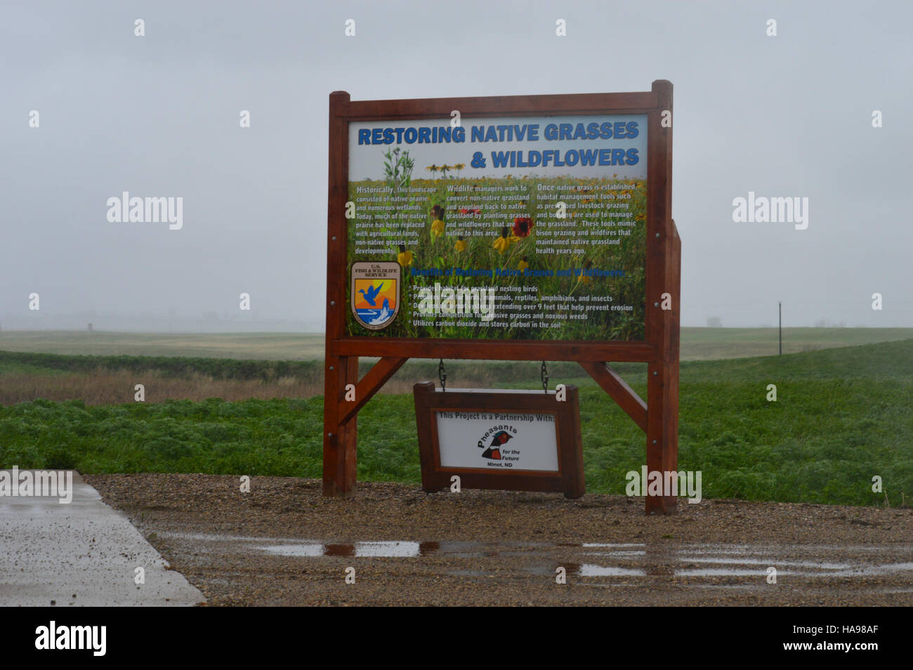 This image features an interpretive sign in a national park, designed ...