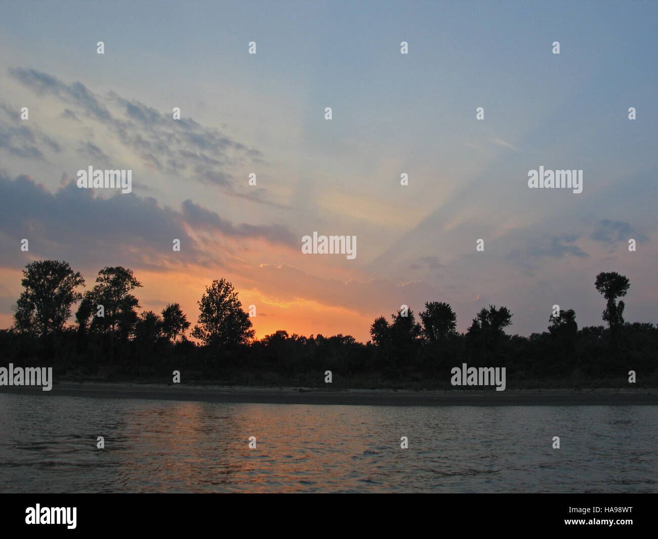 A scenic sunset view over the Ohio River, captured within a national ...