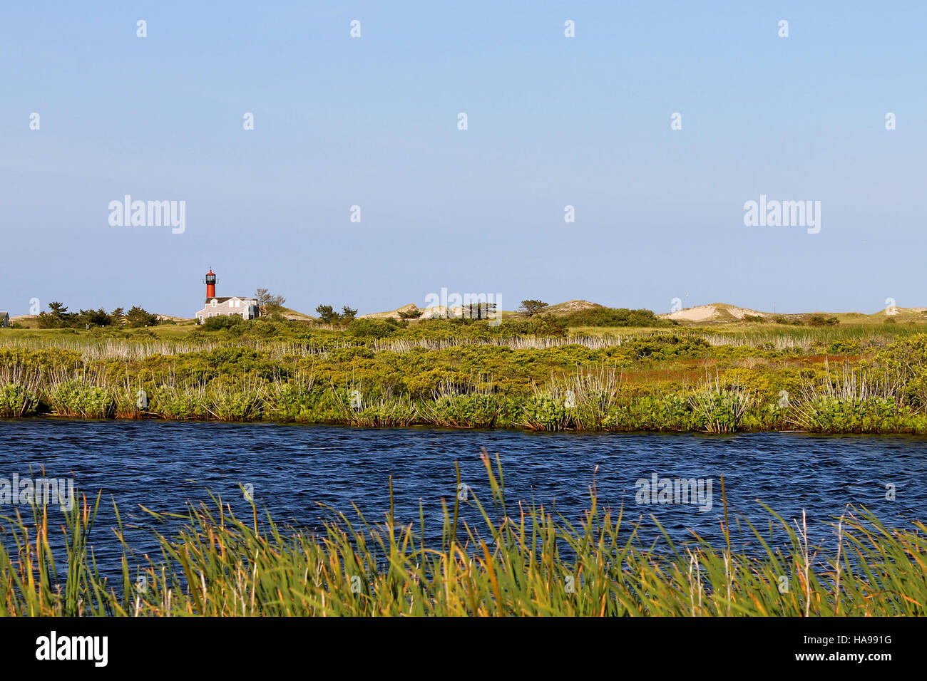 Monomoy Light, located in a scenic part of Monomoy National Wildlife ...