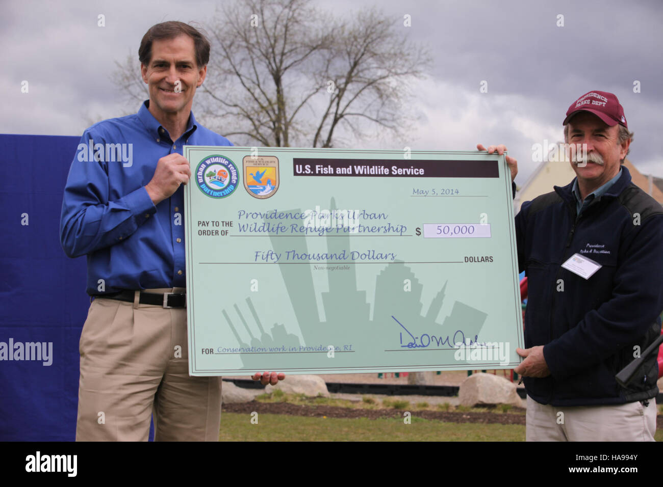 A large check presentation ceremony was held by the U.S. Fish and ...