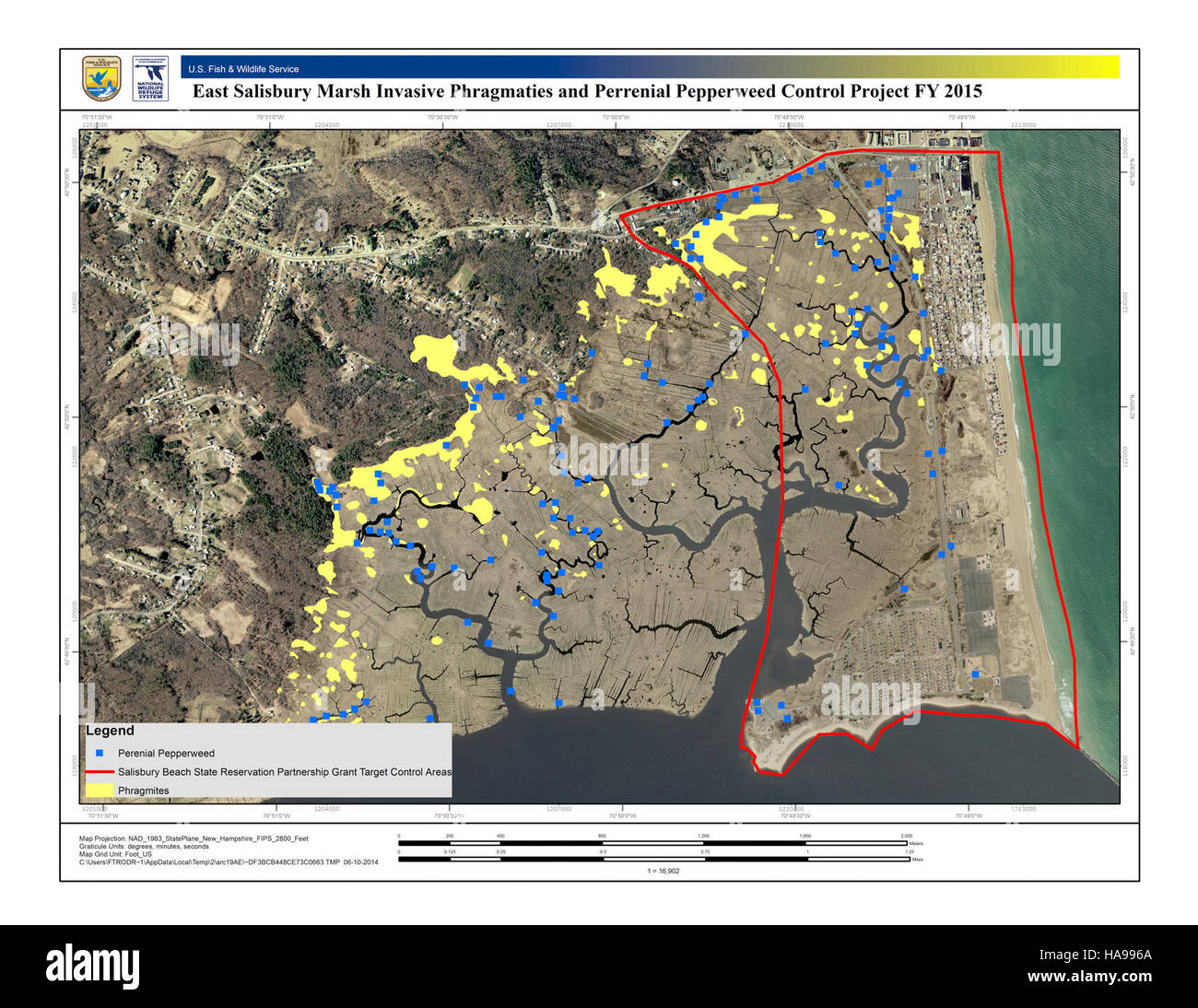 usfwsnortheast 14441257410 Invasives Map Stock Photo - Alamy