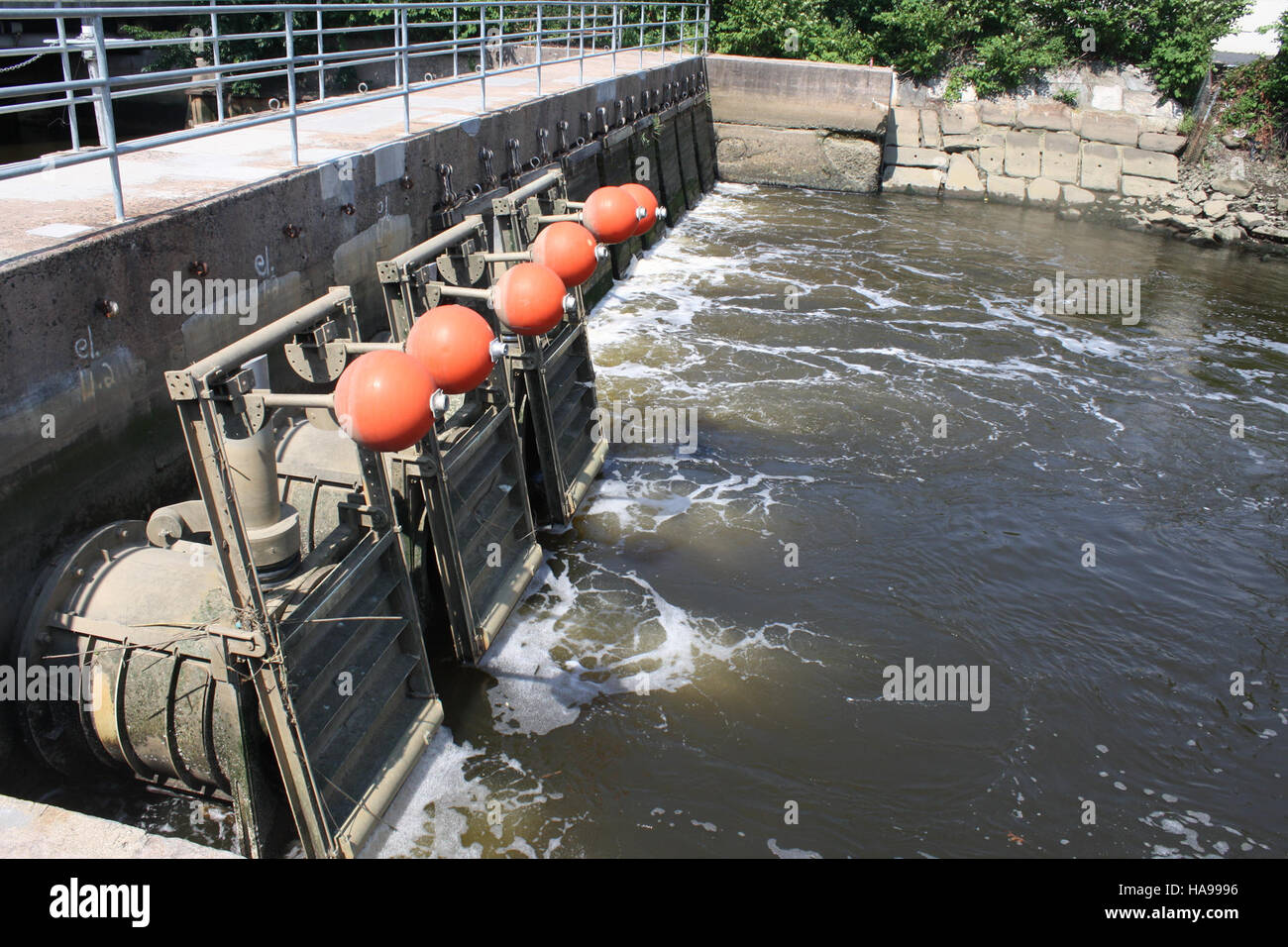The West River Tide Gates in the Northeast U.S. are managed by the U.S ...