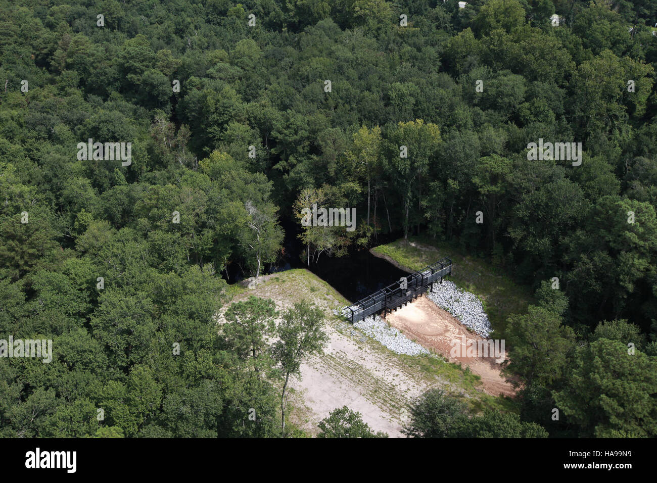 An aerial view of the Great Dismal Swamp National Park in Virginia ...
