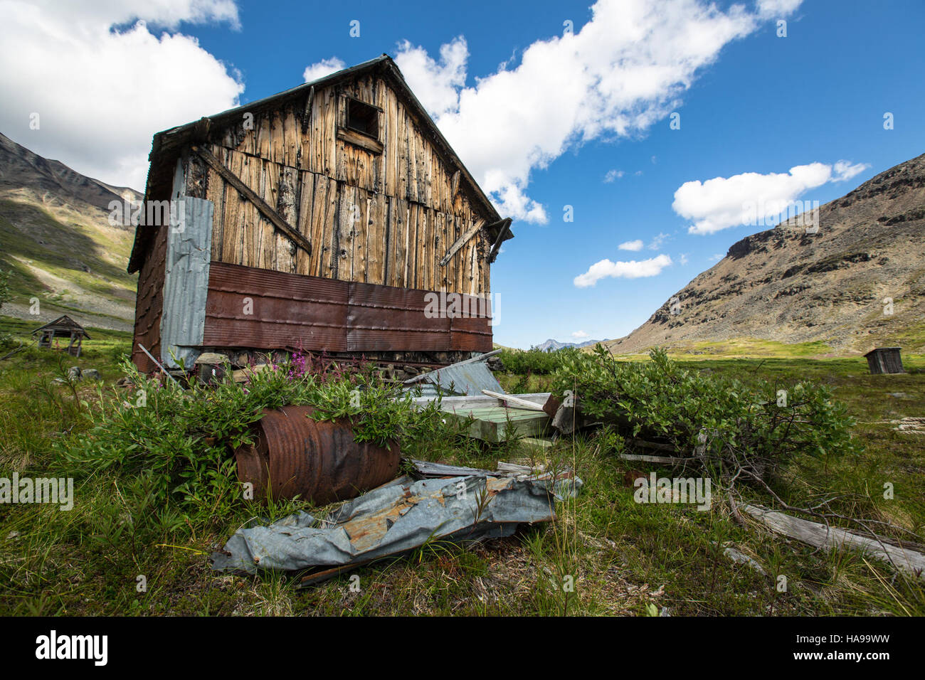 Bremner Structures, located in Wrangell-St. Elias National Park ...