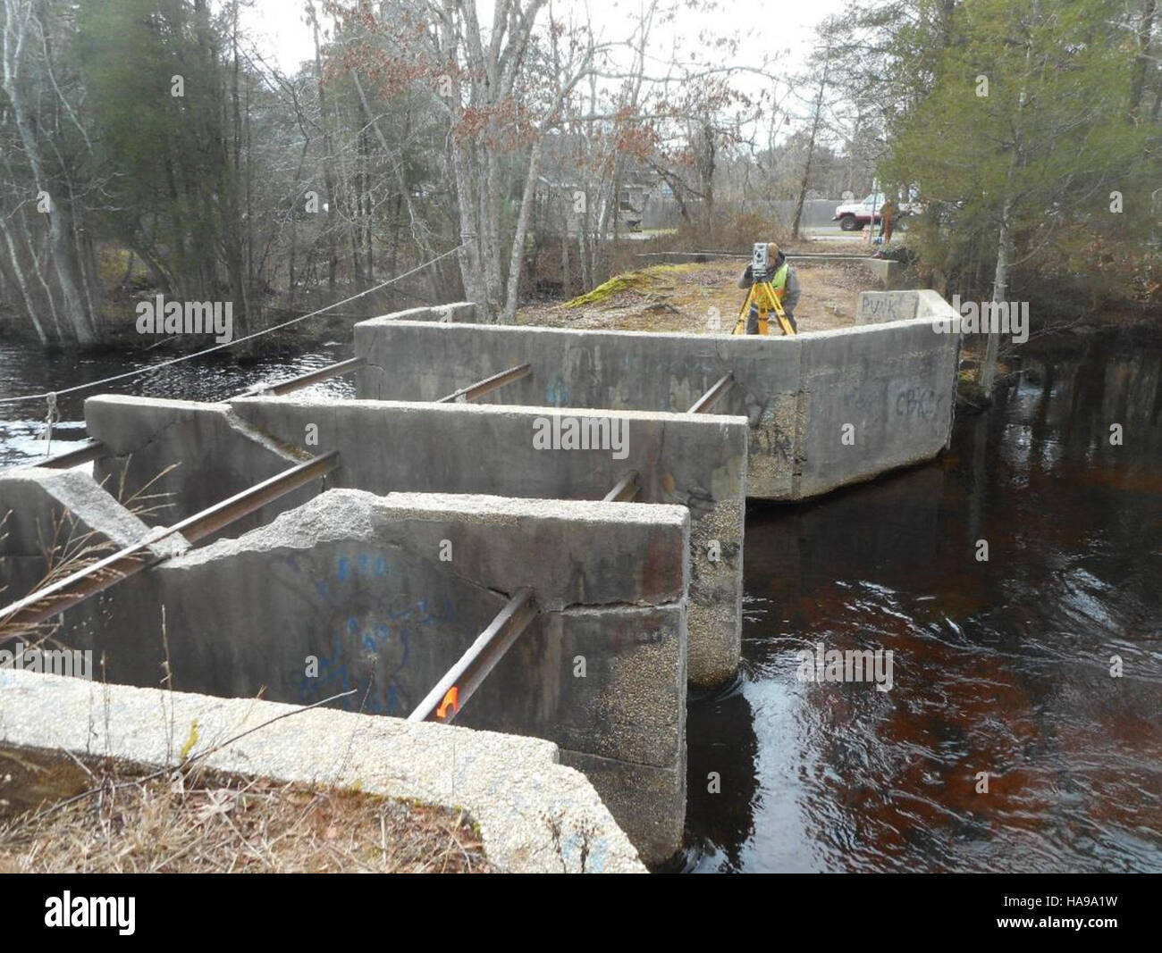 The Westecunk Creek barrier in a national park is a key feature in ...
