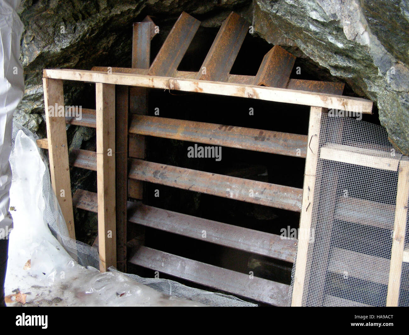 A bat gate at a mine entrance helps protect bat populations by ...