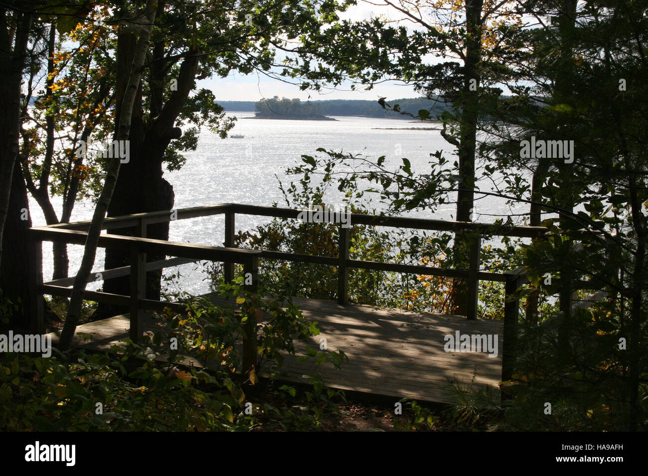 The wildlife viewing platform at Great Bay National Wildlife Refuge ...
