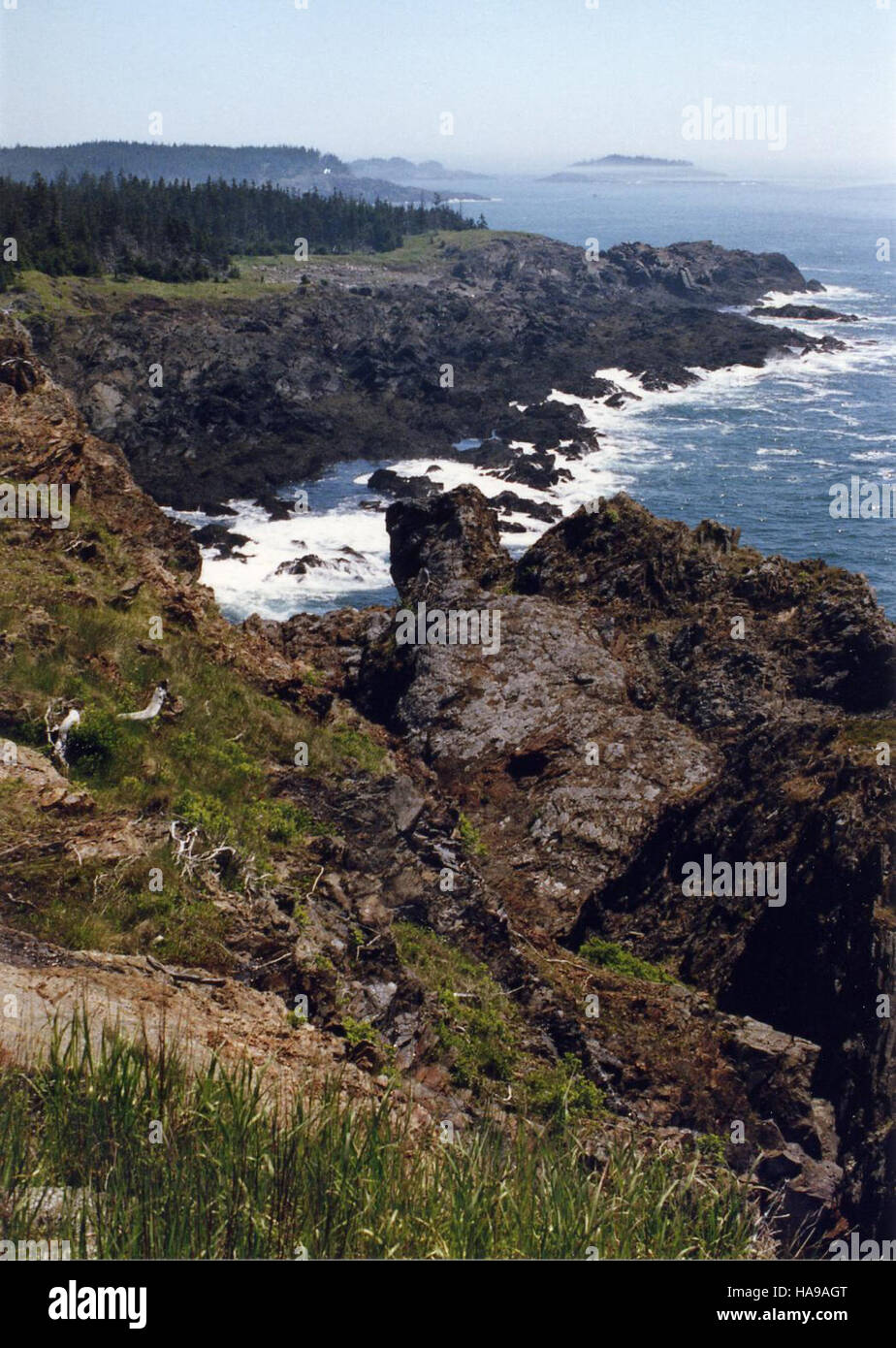 Cross Island's rugged shoreline, located within the National Park ...