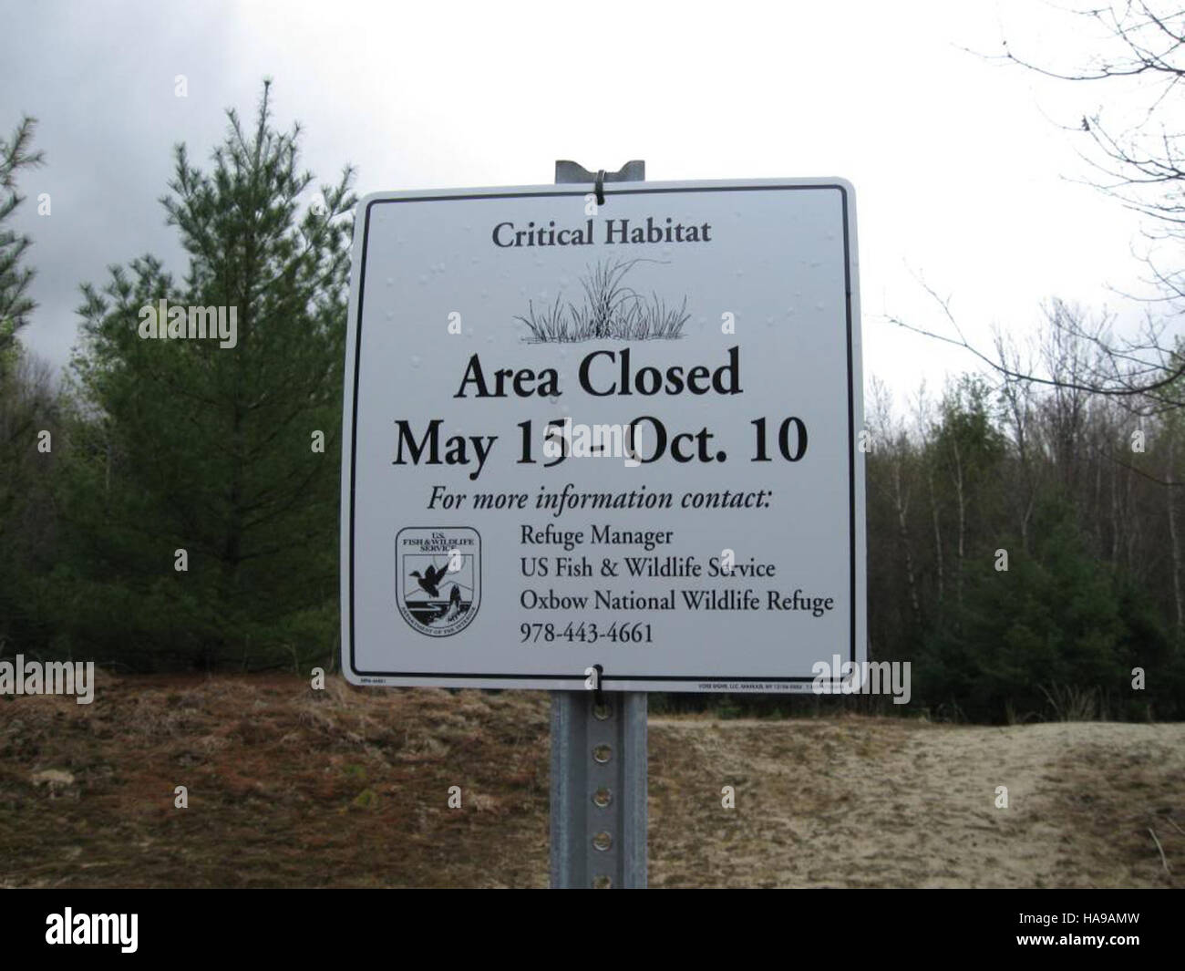 The U.S. Fish and Wildlife Service has posted a critical habitat sign ...