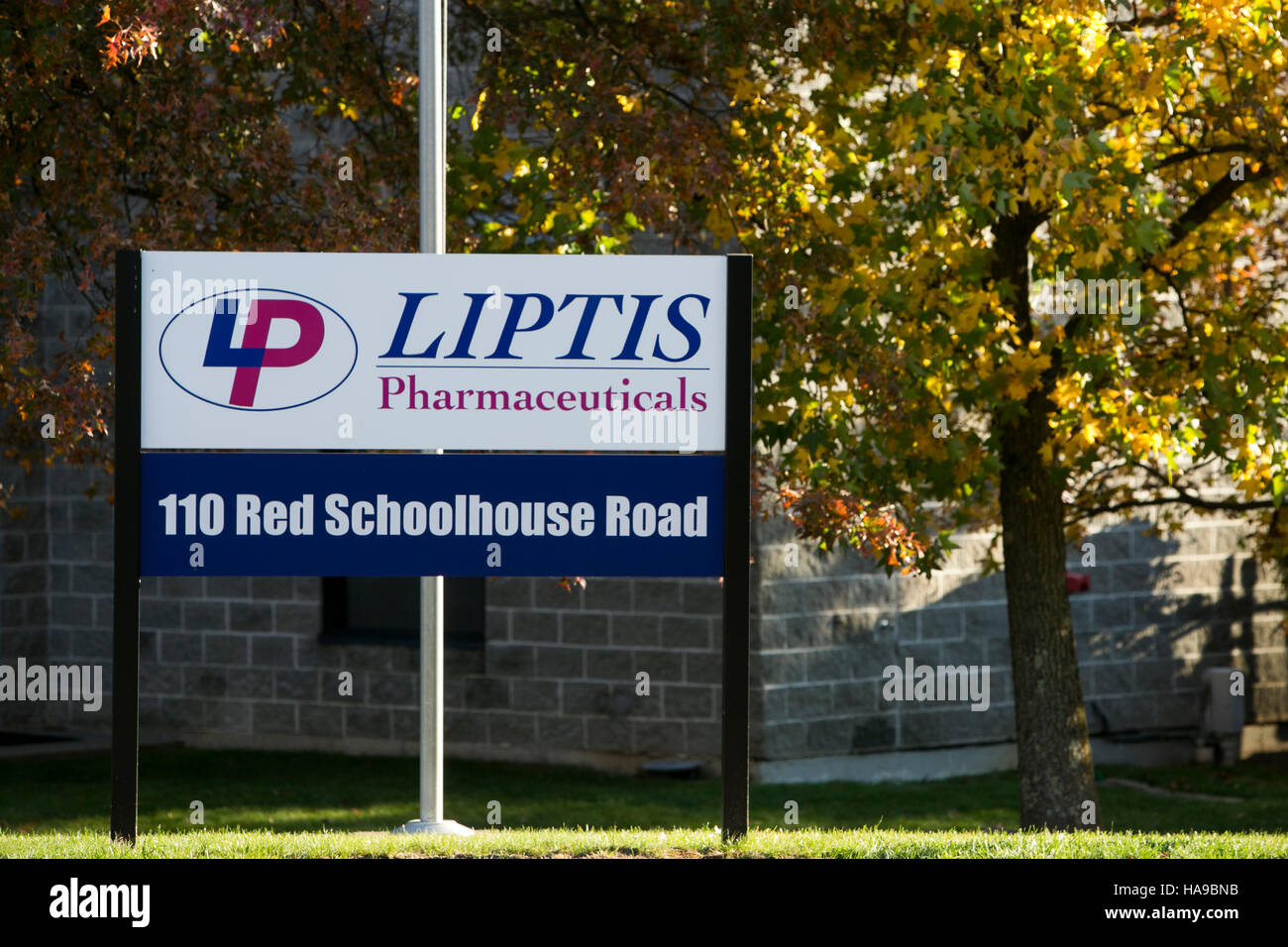 A logo sign outside of a facility occupied by Liptis Pharmaceuticals in ...