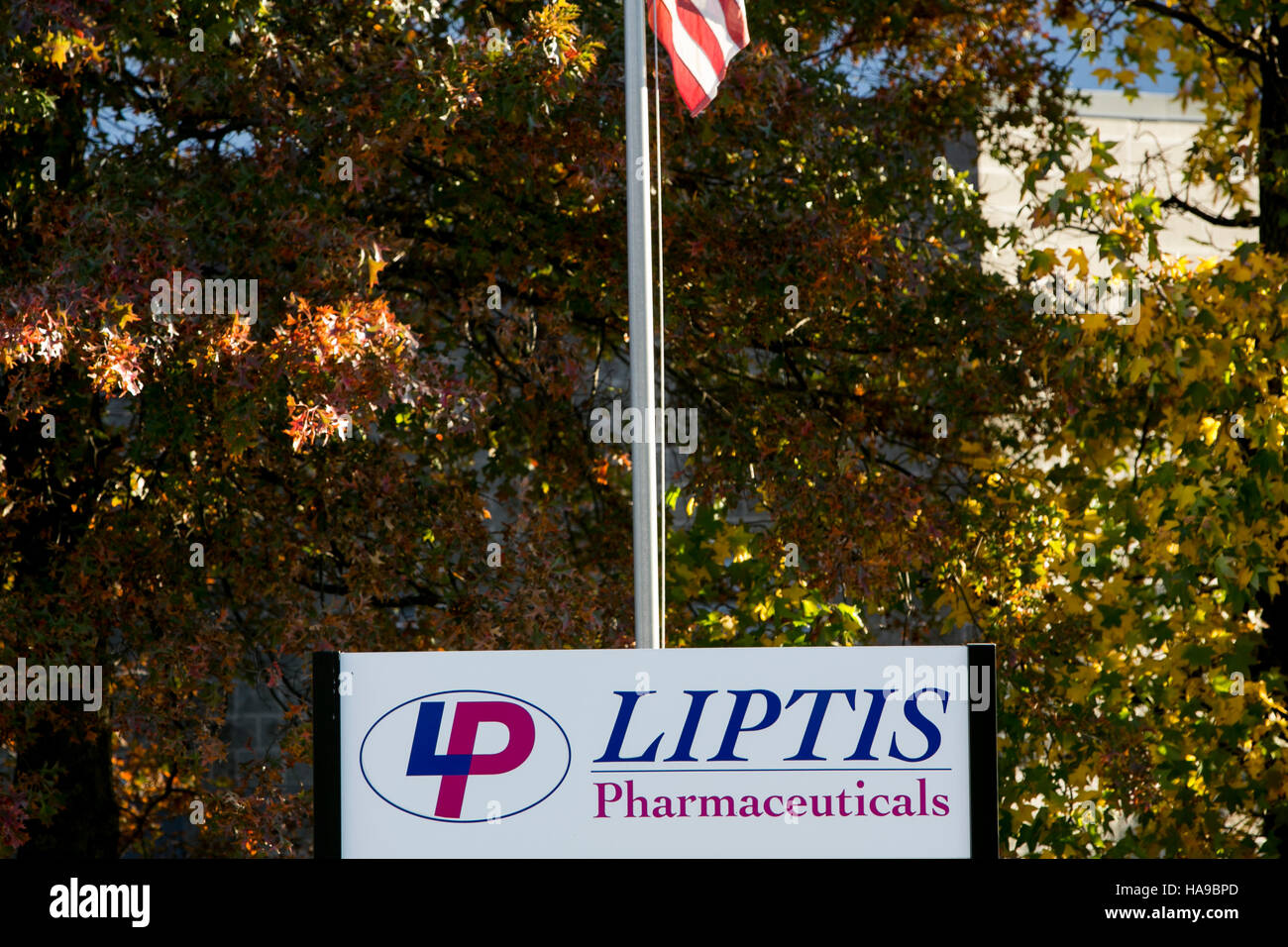 A logo sign outside of a facility occupied by Liptis Pharmaceuticals in ...