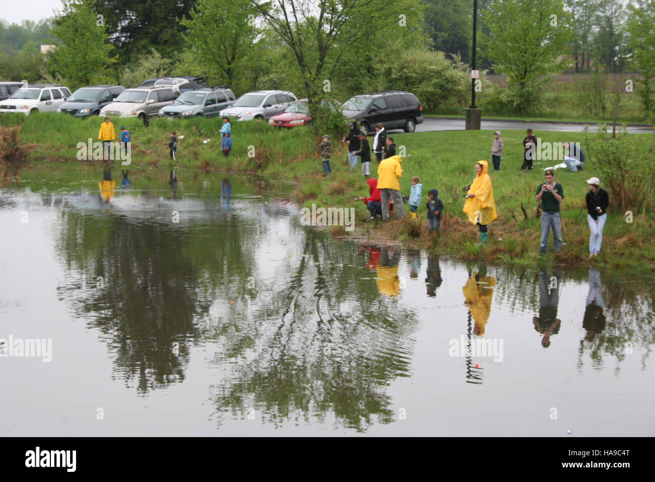 This image depicts recreational fishing in a national park, an activity ...