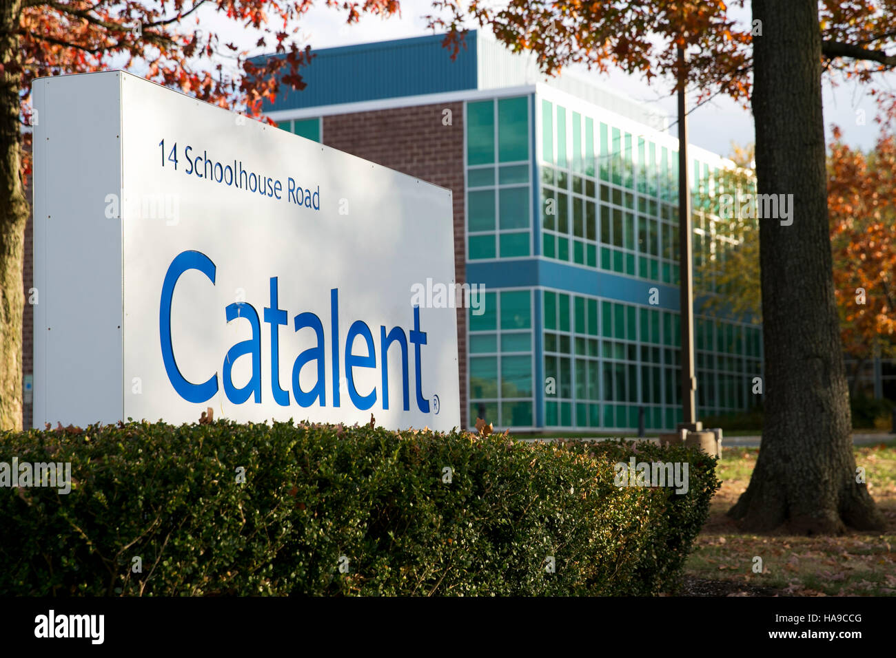 Logo sign outside headquarters catalent hi-res stock photography and images - Alamy