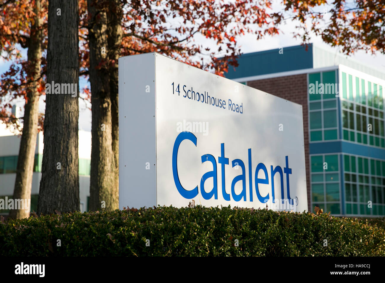 Logo sign outside headquarters catalent hi-res stock photography and ...