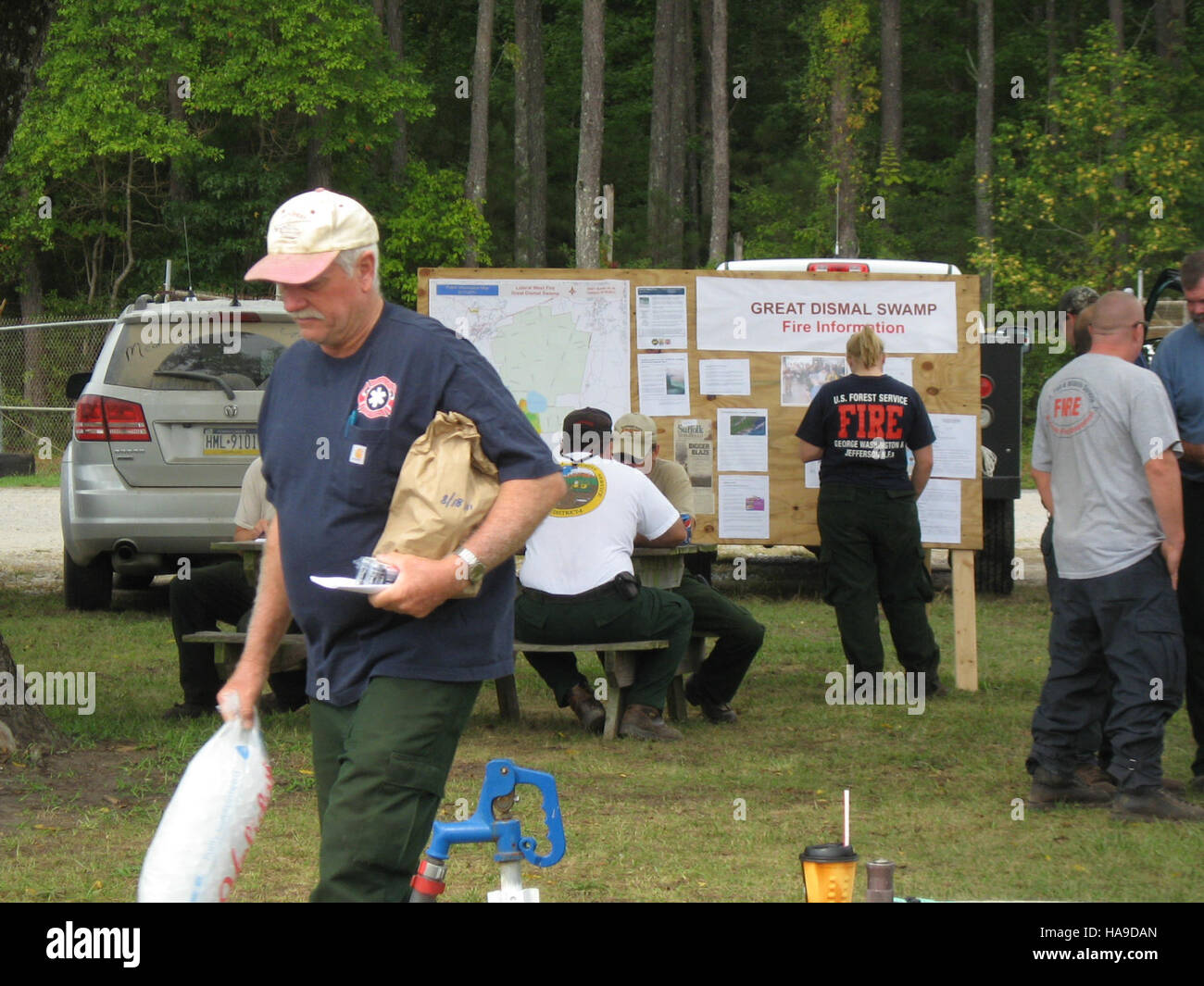This image captures a busy campsite at Lateral West in a U.S. National ...