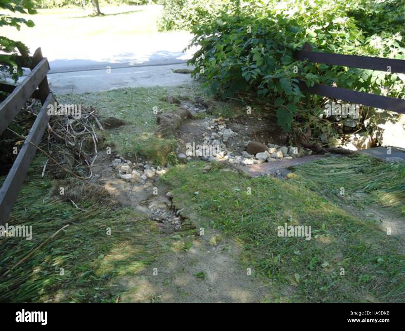 Storm damage at the Eisenhower National Fish Hatchery in Vermont ...
