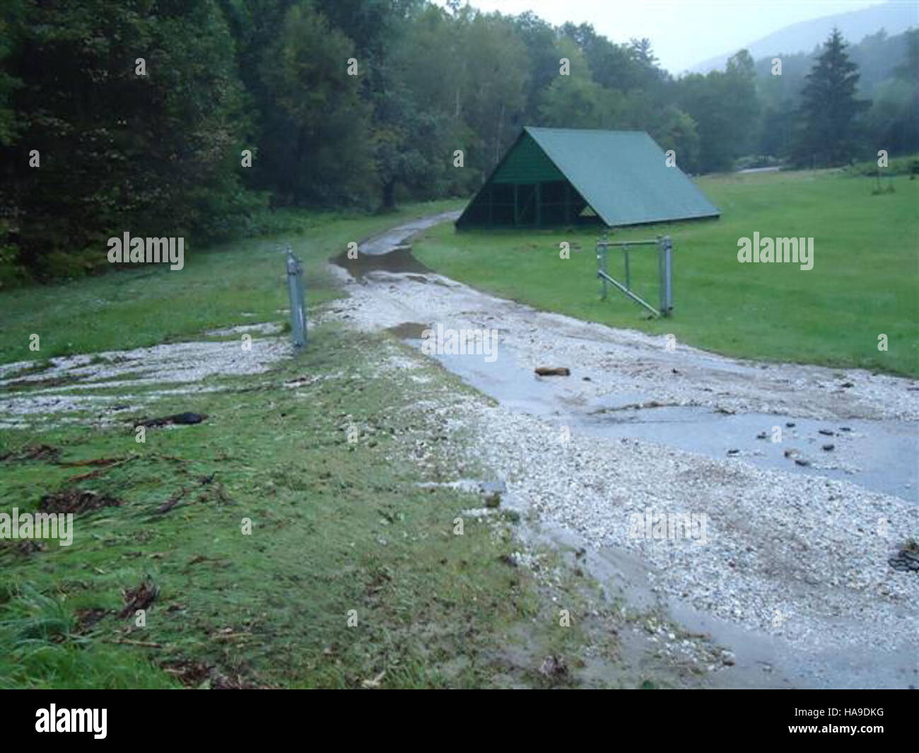 Storm damage at the Eisenhower National Fish Hatchery in Vermont ...