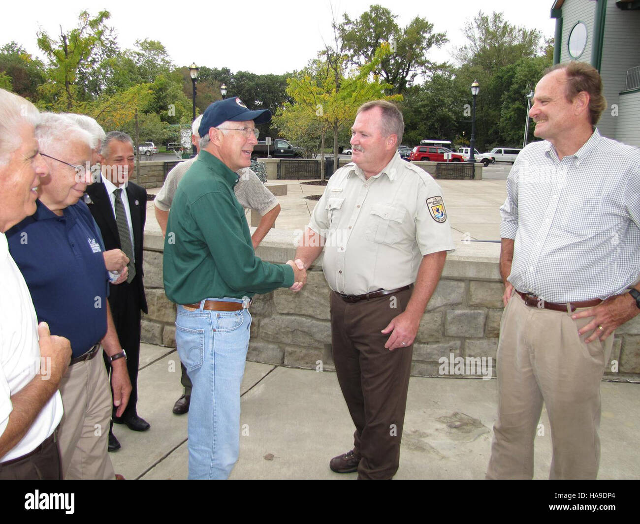 Secretary Salazar and Refuge Manager Andy French attend a car show as ...