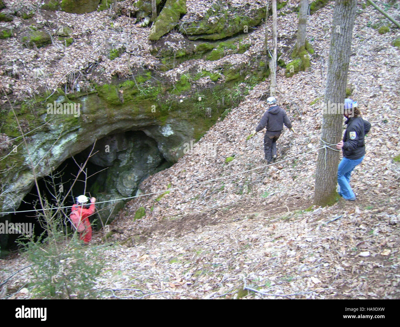 The entrance to Limekiln Cave in Pennsylvania’s national park system ...