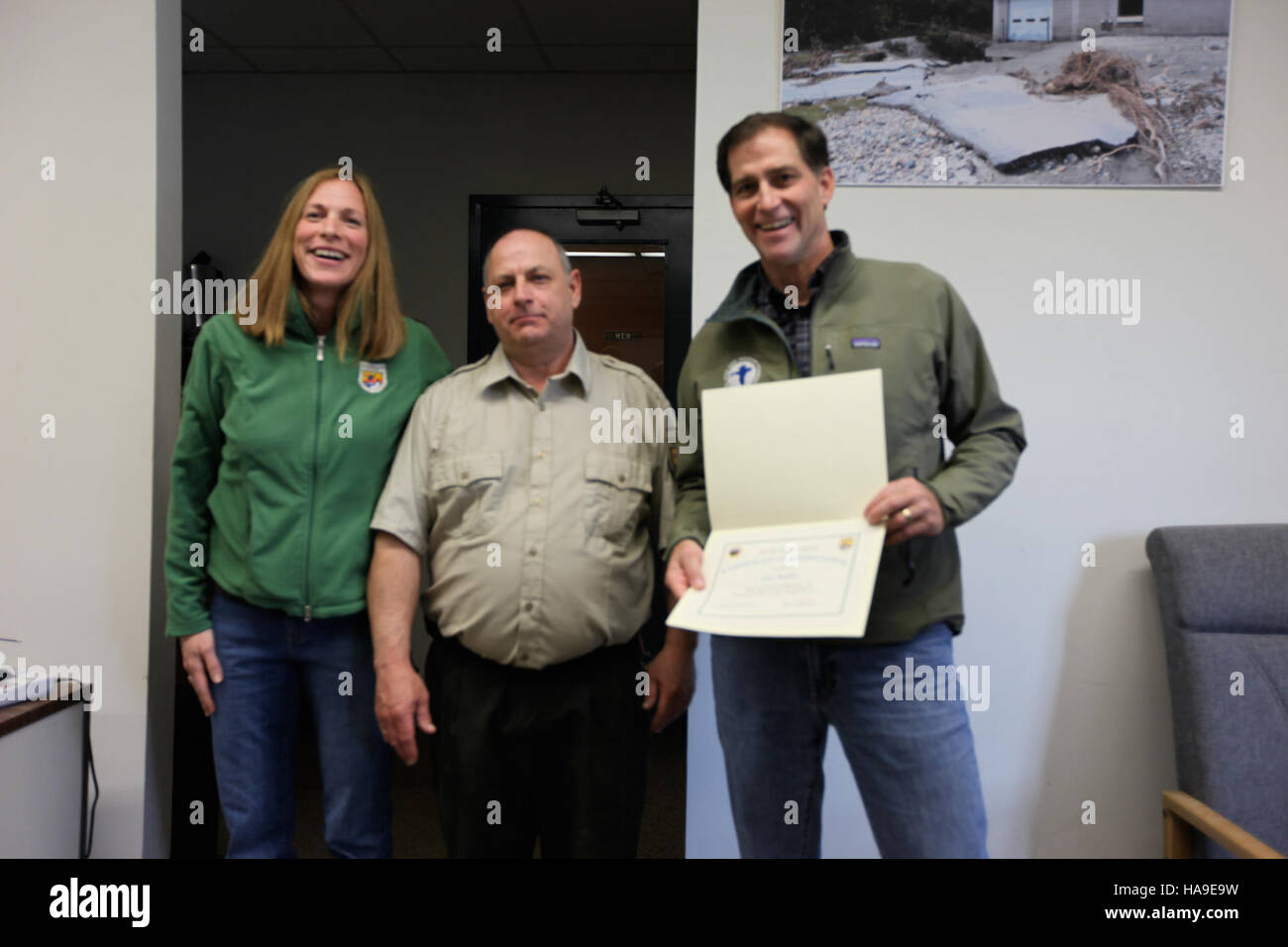 Les Miller receives a Special Award from Dan Ashe for his outstanding ...