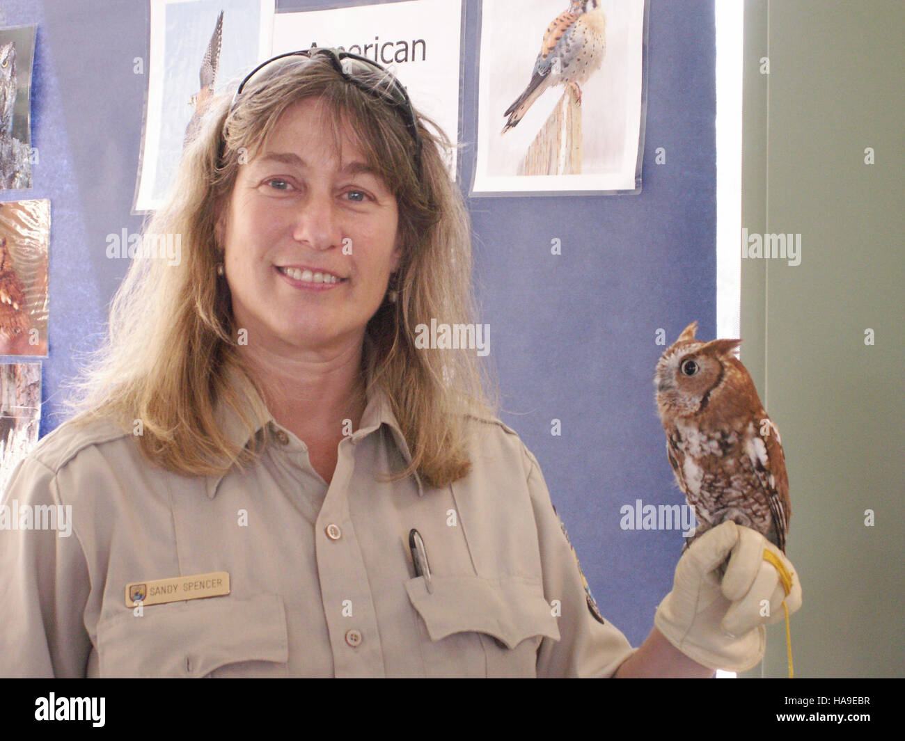 Sandy Spencer and a screech owl are featured in the natural settings of ...