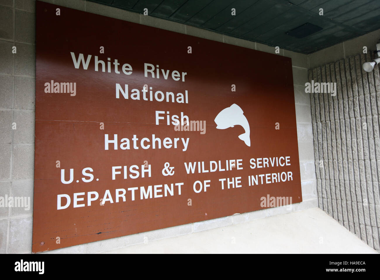 A photo of a hatchery sign in a National Park, highlighting ...