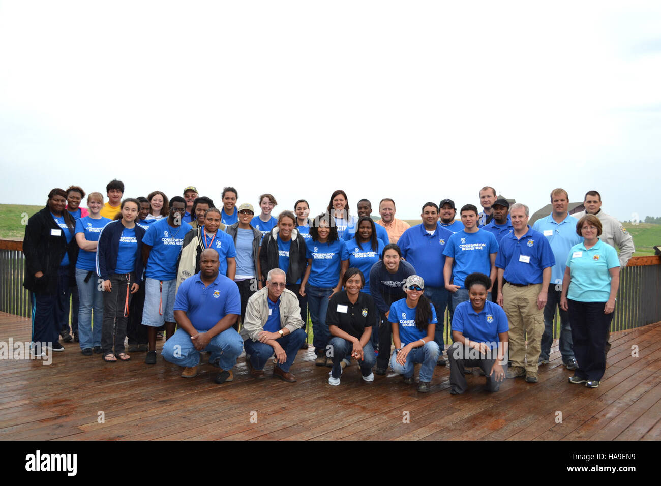 A group of participants in the CDIP program are photographed on a ...