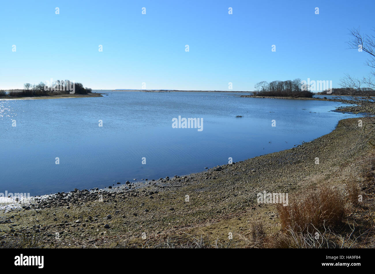 An image documenting low water levels in Rhode Island, shedding light ...