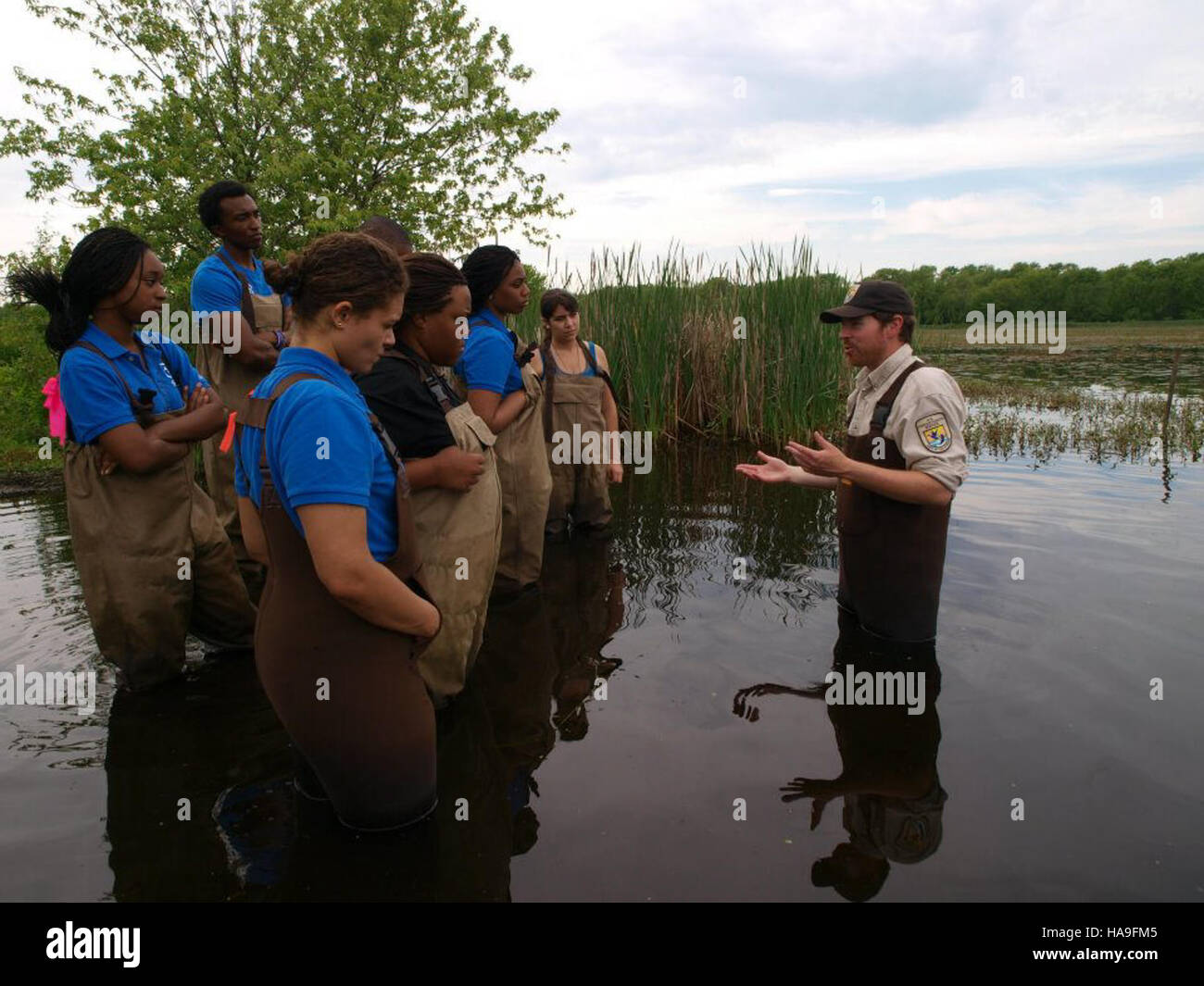 The U.S. Fish and Wildlife Service (USFWS) employee collaborates with ...
